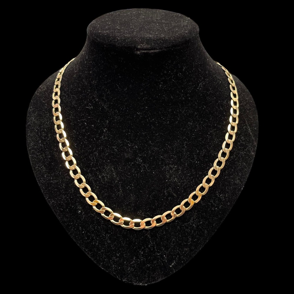 Pre-owned 9ct gold 20 inch Curb Chain - Own4Less